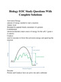 Biology EOC Study Questions With Complete Solutions - DocMerit