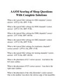 AASM Scoring of Sleep Questions With Complete Solutions - DocMerit