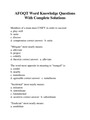AFOQT Word Knowledge questions with correct answers. - DocMerit