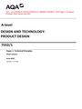 AQA A-LEVEL DESIGN AND TECHNOLOGY 7552 FULL PAPERS COMPLETE SET 2023 ...