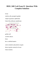 BIOL 2401 Lab Exam #1 Questions With Complete Solutions - DocMerit
