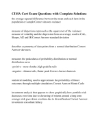 CIMA Cert Exam Questions with Complete Solutions. - DocMerit