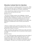 Education Assistant Interview Questions With Complete Solutions - DocMerit