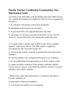 Florida Teacher Certification Examinations Test Information Guide ...