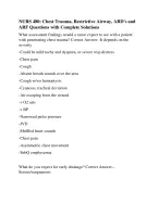 NURS 480: Chest Trauma, Restrictive Airway, ARD's and ARF Questions ...