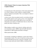 CHDA Domain 3 (Data Analysis) Questions With Complete Solutions - DocMerit