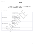 Health Assessment Mid Term Flashcards With Questions And 100% COMPLETE ...