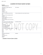 Lymphatic & Immune System Lab Quiz (DETAILED ANSWERS) 2024 ...