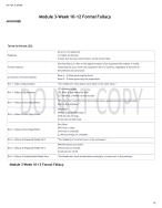 Module 3-Week 10-12 Formal Fallacy QUESTIONS WITH 100- CORRECT ANSWERS ...