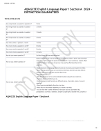 AQA GCSE English Language Paper 1 Section A 2024 - DISTINCTION ...