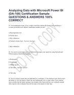 Analyzing Data with Microsoft Power BI (DA-100)Certification Sample ...