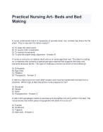 NURSING- BED MAKING EXAM BUNDLE - DocMerit