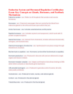 Endocrine System and Hormonal Regulation Certification Exam - DocMerit