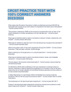 CRCST PRACTICE TEST WITH 100% CORRECT ANSWERS 2023/2024 - DocMerit