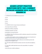ACAMS LATEST PRACTICE QUESTIONS WITH 100% CORRECT DETAILED ANSWERS 2024 ...