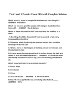 CVA Level 1 Practice Exam 2024 with Complete Solution. - DocMerit