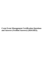 Cvent Event Management Certification Questions and Answers (Verified Answers) (2024/2025 ...