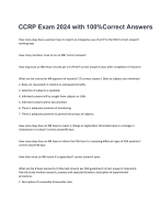 CCRP Exam 2024 with 100%Correct Answers. - DocMerit