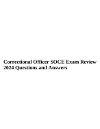 Correctional Officer SOCE Exam Review 2024 Questions and Answers ...