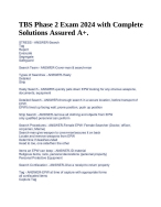 TBS PHASE 1 EXAM 2024 QUESTIONS AND ANSWERS (REVISED) GRADED A+ & TBS PHASE 2 EXAM 2024 WITH ...