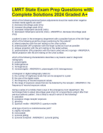 LMRT State Review Exam |138 Questions With Answers, LMRT State Exam ...