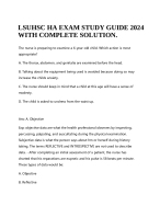 LSUHSC HDI EXAM 2024 WITH COMPLETE SOLUTION & LSUHSC HA EXAM STUDY ...