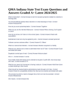 QMA State Test 2024/2025 with Complete Solutions. - DocMerit
