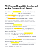 ATC Terminal Exam Questions and Answers 2024 - DocMerit