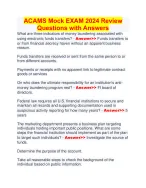 ACAMS Mock EXAM 2024 Review Questions with Answers - DocMerit