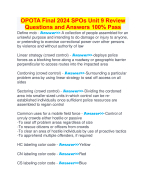 OPOTA Final 2024 SPOs Unit 9 Review Questions and Answers 100% Pass ...