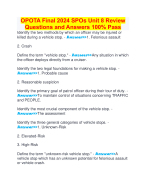 OPOTA Final 2024 SPOs Unit 9 Review Questions and Answers 100% Pass ...