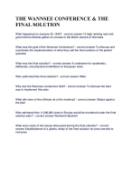 THE WANNSEE CONFERENCE & THE FINAL SOLUTION - DocMerit