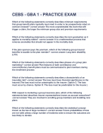 CEBS - GBA 1 - PRACTICE 2024 Exam Review Questions and Answers 100% ...