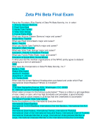 Zeta Phi Beta Final Exam question and detailed answers 100% complete solution 2025/2026 - DocMerit