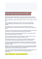 First Aid and CPR Test Review 2 exam Questions with correct answers ...