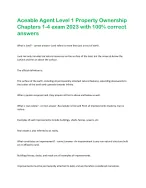Aceable Agent Level 1 Property Ownership Chapters 1-4 exam 2023 with ...