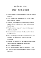 A level Biology Edexcel A - topic 1 practice questions - DocMerit