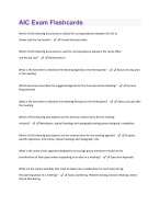 AIC Questions with correct Answers - DocMerit