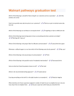 Walmart pathways graduation Questions And Answers Latest Update - DocMerit