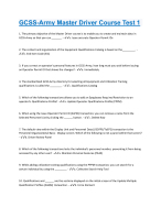 GCSS-Army Master Driver Course Test 1 compete with answers. - DocMerit