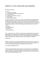 BARKLEY PMHNP PRACTICUM 1 (PRE TEST) EXAM WITH VERIFIED SOLUTIONS ...