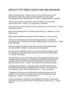 APEA 3P TEST BANK QUESTIONS AND ANSWERS - DocMerit