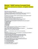 Module 7 SAM Training Concepts Exam Questions and Correct Answers ...