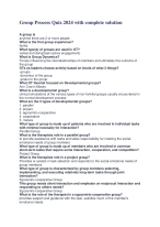Group Process Quiz 2024 with complete solution - DocMerit