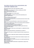 TSA FINAL EXAM QUESTIONS WITH CORRECT ANSWERS 2024 UPDATE WITH COMPLETE ...