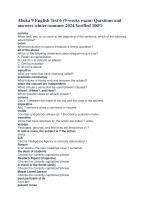 Abeka 9 English Test 6 (9-weeks exam) Questions and answers winter ...