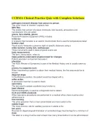 CCBMA Clinical Practice Quiz with Complete Solutions - DocMerit