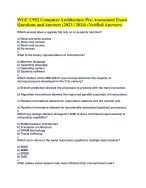 WGU C952 Computer Architecture Pre-Assessment Exam Questions and ...