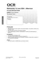 OCR 2024 A Level Classical Greek H444/03 Prose Literature Question ...