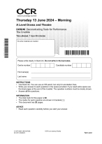 OCR 2024 A Level Drama and Theatre H459/46 Deconstructing Texts for Performance:The Crucible ...